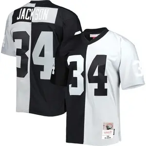Mitchell & Ness Bo Jackson /silver Las Vegas Raiders 1988 Split Legacy Replica Jersey - Black