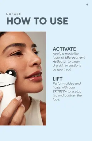 NUFACE® Trinity+ Starter Kit Microcurrent Facial Sculpting Device $469 Value