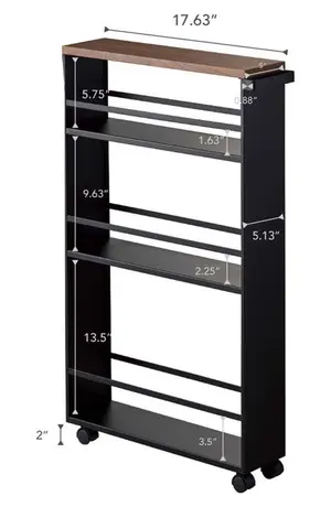 YAMAZAKI Steel Rolling Storage Cart