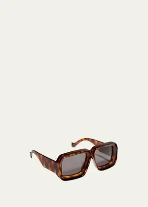 Loewe Loewe Oversized Square Sunglasses 53a Havana