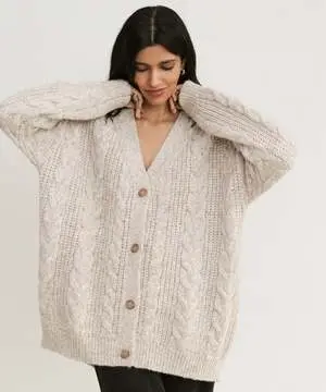 Jenni Kayne Cable Cocoon Cardigan Multicolor