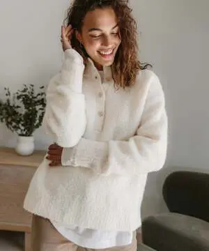 jenni kayne - Women's Boucle Button Pullover