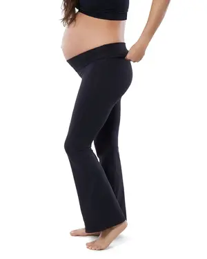 INGRID & ISABEL Fold Down Flared Maternity Leggings