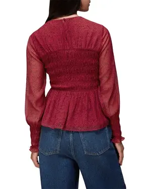 Whistles Jenny Abstract Snake Print Top