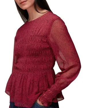 Whistles Jenny Abstract Snake Print Top