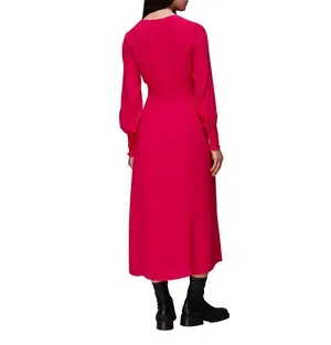 Whistles Ilana Shirred Midi Dress