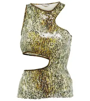 Stella McCartney Sequined Cutout Tank Top