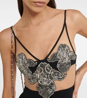 David Koma Embellished Midi Dress