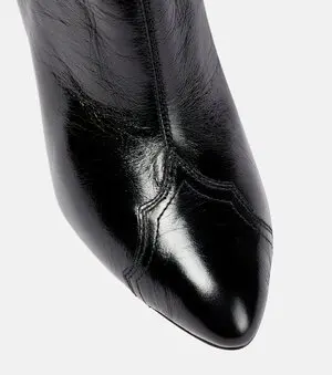 Isabel Marant Dytho Crinkled Leather Ankle Boots