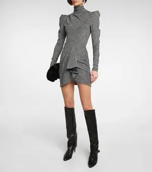 MARANT ETOILE Bergen Lurex® Miniskirt - Silver