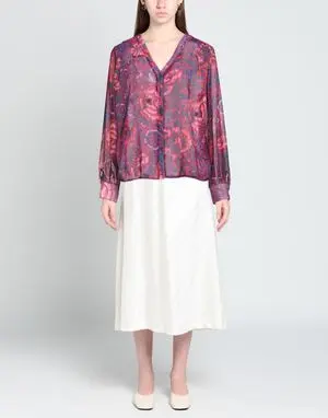 HAVEONE Floral-print Crepe Shirt - Garnet
