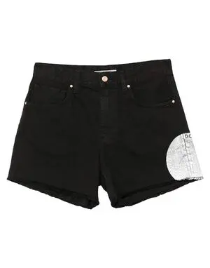 DON THE FULLER Denim Shorts With Print And Raw-cut Hem