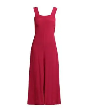 SEMICOUTURE Acetate And Silk Jumpsuit Red