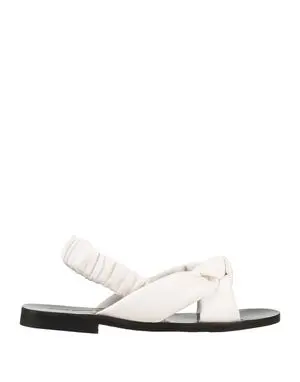 NCUB Leather Slingback Sandals White
