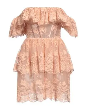 Elisabetta Franchi Lace Ruffled Mini Dress