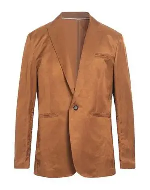 PAOLO PECORA Blazer Size Linen, Cotton, Viscose - Beige