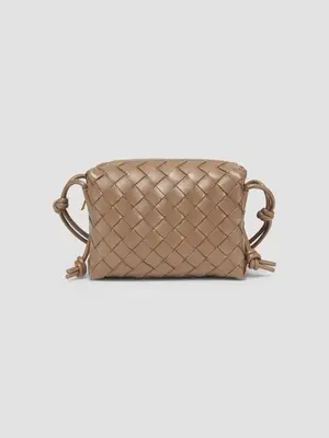 Bottega Veneta Loop Leather Crossbody Bag - Bark