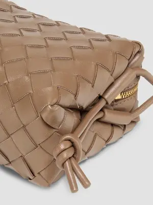 Bottega Veneta Loop Leather Crossbody Bag - Bark