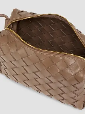 Bottega Veneta Loop Leather Crossbody Bag - Bark