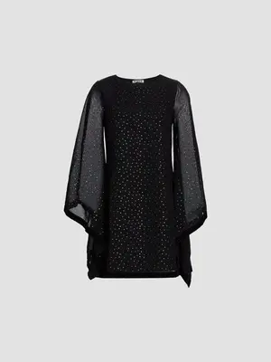 Batsheva Emily Polka Dot Minidress - Black
