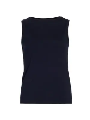 Majestic Filatures Soft Touch Boatneck Top - Marine