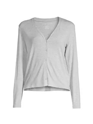 Majestic Filatures Soft Touch V-neck Cardigan Grey