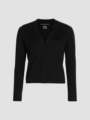Majestic Filatures Soft Touch V-neck Cardigan - Noir
