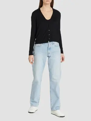 Majestic Filatures Soft Touch V-neck Cardigan - Noir