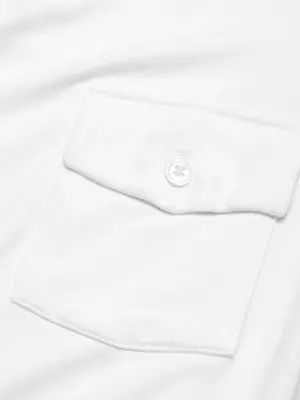 Majestic Filatures Soft Touch Long-sleeve Pocket Shirt - Blanc