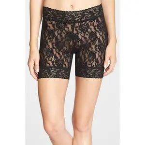 Hanky Panky Sheer Signature Lace Bike Shorts Black