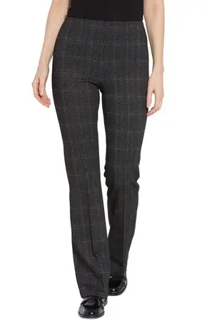 Lyssé Houndstooth Jacquard Flare Leggings - San Francisco Plaid