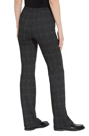 Lyssé Houndstooth Jacquard Flare Leggings - San Francisco Plaid