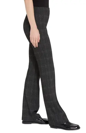 Lyssé Houndstooth Jacquard Flare Leggings - San Francisco Plaid