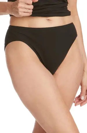 Hanky Panky Supima® Cotton High Cut Briefs - Black