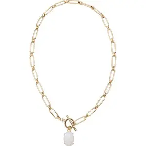 ST. MORAN Luli' Moonstone Pendant Necklace - White