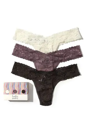 Hanky Panky 3-pack Low Rise Thong Marshmallow Grey
