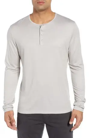Stone Rose Regular Fit Henley Ivory