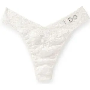 Hanky Panky I Do' Swarovski Crystal Original Rise Thong - White