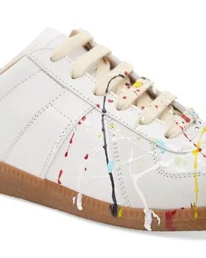 MAISON MARGIELA Lace-up Low-top Sneakers - Off White