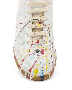 MAISON MARGIELA Lace-up Low-top Sneakers - Off White