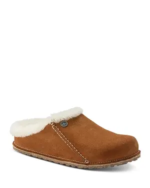 BIRKENSTOCK Zermatt Shearling Clog Slippers - Brown