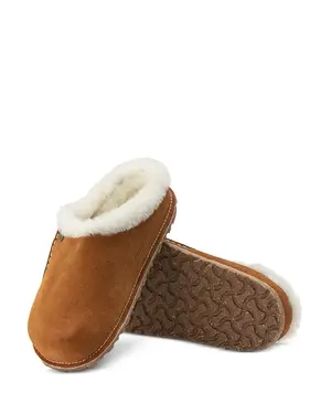 BIRKENSTOCK Zermatt Shearling Clog Slippers - Brown