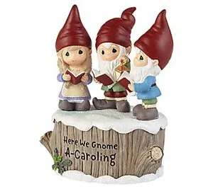 PRECIOUS MOMENTS Here We Gnome A-caroling Music Al Figurine