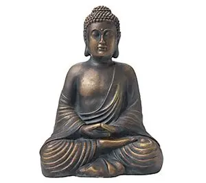 GLITZHOME Meditating Zen Buddha Lawn Garden Sta Tue Medium - One-color