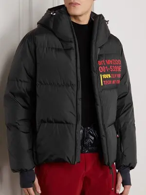 Moncler Mazod Printed Ripstop Down Ski Jacket - Black
