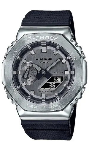 G-Shock 2100 Series Watch - Silver & Black