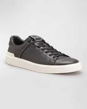 Balmain Balmain B-Court Leather Low-Top Sneakers - Black/white