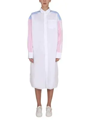 Maison Kitsuné Colorblock Shirt Dress