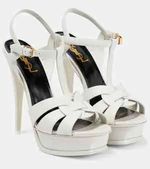 Saint Laurent Tribute 105 Leather Platform Sandals