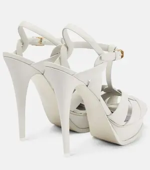 Saint Laurent Tribute 105 Leather Platform Sandals
